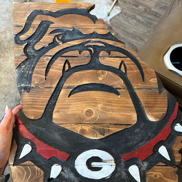 Georgia State Cut Out, UGA, Georgia Bulldogs, Wood Sign, - Etsy