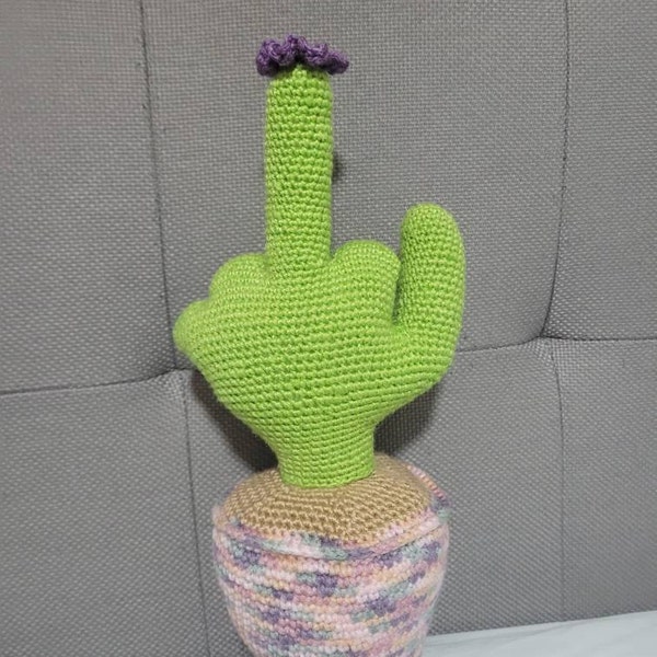 Middle Finger Cactus Crochet Pattern: Funny Amigurumi (PDF) - Etsy
