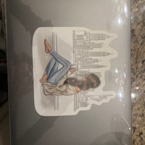 Brown Hair Girl Laminated Stickers for Tumblers, Laptop, Phone Cases ...