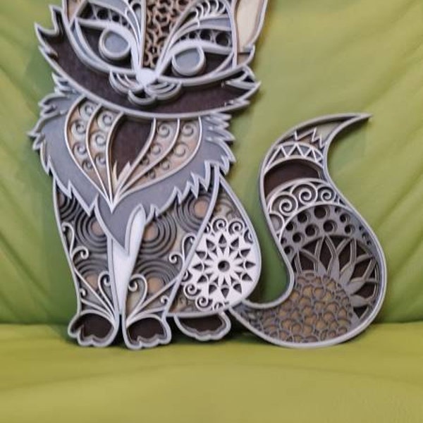Laser Cut Files KITTY Layered Svg File and Cricut Svg File, Laser Cut ...