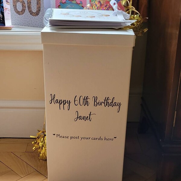 Personalised Birthday Party Post Box. Card Post Box - Etsy UK