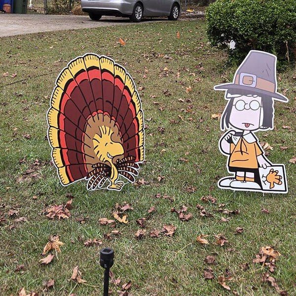Welcome Great Pumpkin Yard Sign / Linus Brown / Sally Brown / Peanuts ...