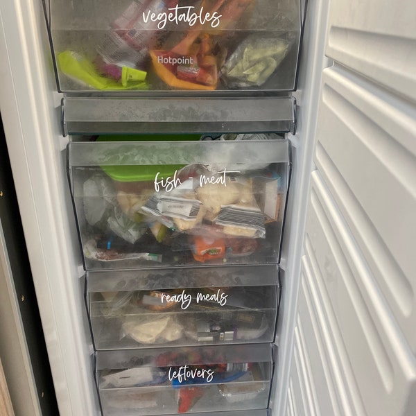 The Fridge Refrigerator Organisation Label Set of 6, 10, 20, 30 or 40 ...