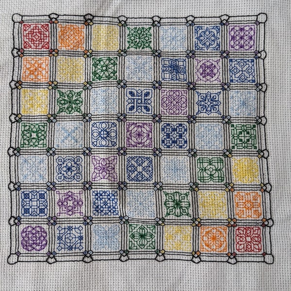 Blackwork Sampler Pattern - Etsy