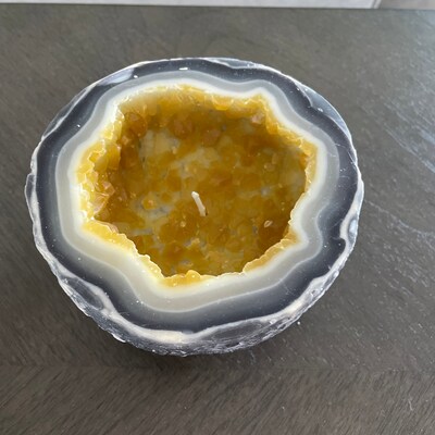 Malachite Matrix Crystal Geode Pillar Candle FREE SHIPPING - Etsy