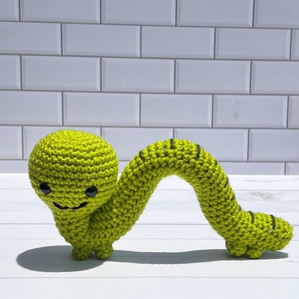 PATTERN: Iggy the Inchworm - Crochet Inchworm Pattern - Amigurumi ...