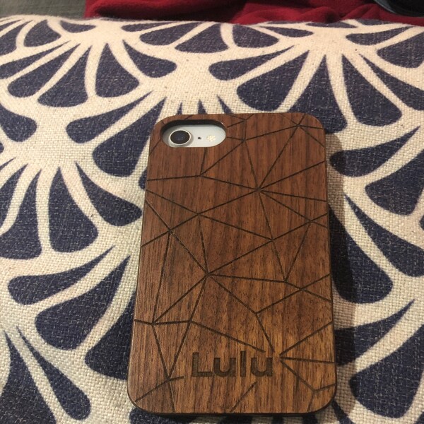 Custom iPhone 8 Case, Personalized Gift With Custom Initials, Wooden ...