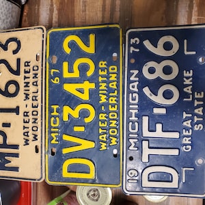 Choice of North Carolina License Plate 1961, 1962, 1963 Black & Yellow ...