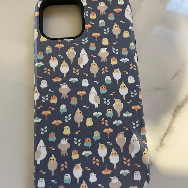 Birds & Leaves Protective Phone Case - Etsy