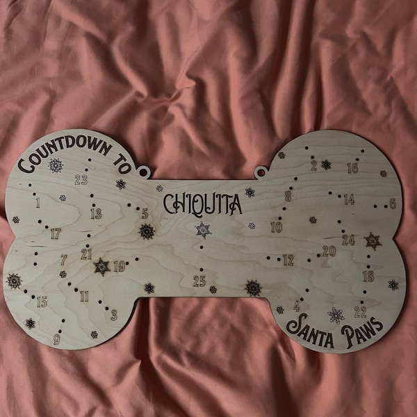 Reusable Custom Dog Advent Calendar, Pet Christmas Countdown, Christmas ...
