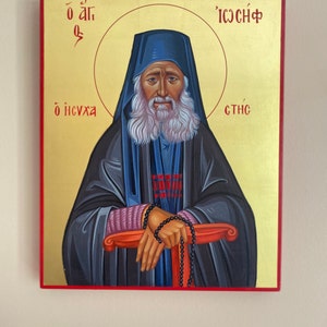 Hand Painted Byzantine Icon of Saint Joseph - Etsy