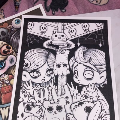 Spooky Cutie: Kawaii Creepy and Horror Coloring Book for - Etsy