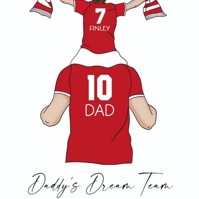Custom Football Shirt Family Print, Daddy's Football Team Print ...