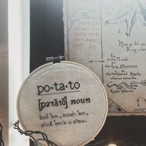 Potato Samwise quote Cross Stitch PATTERN instant download | Etsy