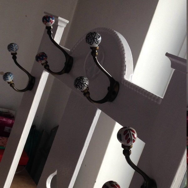Set of 4 X Mix Luxury Vintage Style Metal Ceramic Coat Hooks by ZIVENNI HOME - Etsy UK