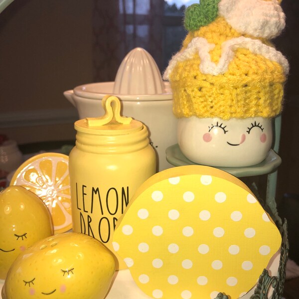 Lemons, Lemon Wood Sign, Wood Lemons, Summer Decor. Lemon Tiered Tray ...