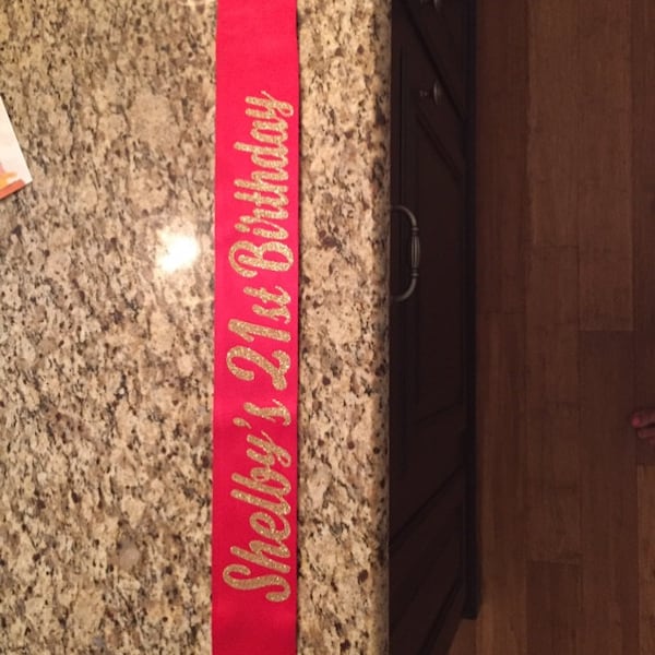 21st Birthday Sash - 21st Birthday - Best Friend Birthday - Custom ...
