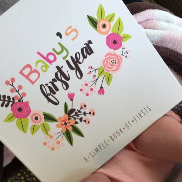 Floral Baby Memory Book – First Year Keepsake Journal for Girls - Etsy