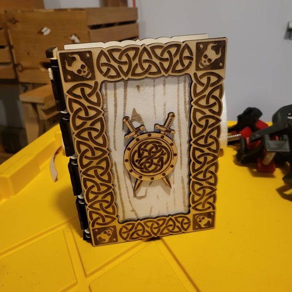 Viking Book Box Plan. 3mm, 1/8 Inch (3.175mm), 3.6mm, 4mm, 4.5mm. Laser ...