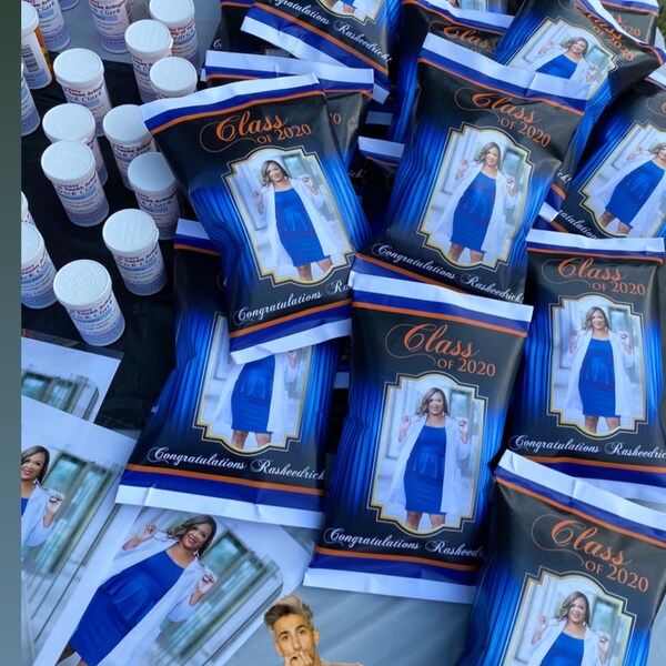 Personalized Graduation Chip Bags, Digital Chip Bags Class of 2024 - Etsy