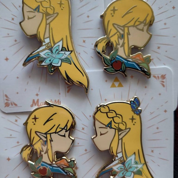 Botw Link & Zelda Hard Enamel Pin - Loz Pins - Pin Collection - Etsy