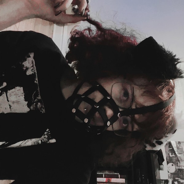 Matte Black Spiked Classic Hardware Human Face Muzzle - Etsy