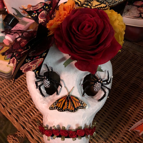 Halloween Brooch, Death Moth Pin, Wooden Pin, Halloween Pin, Death Head ...