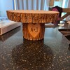 11" Wood Cake Stand, Log Cake Stand, Tree Bark Cake Stand, Tree Slice ...