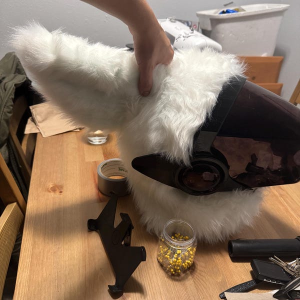 Zillionross Protogen Furry Head Helmet With Visor - Etsy