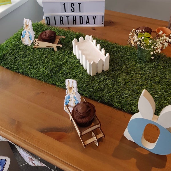 Multi-pack Peter Rabbit Wheelbarrow Cupcake Holders - Wooden ...