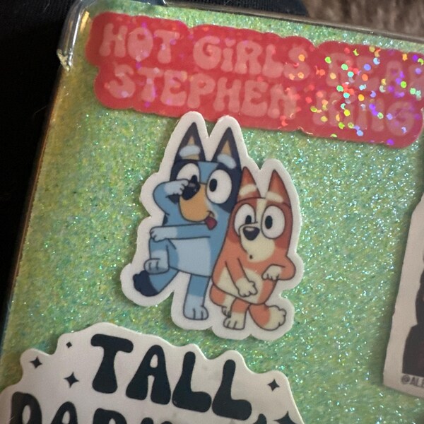 Holographic Bluey Bingo Chattermax Muffin Unicorse Stickers - Etsy
