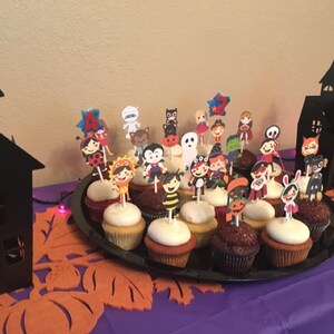 Halloween Cupcake Toppers 15 Halloween Toppers, Halloween Party ...