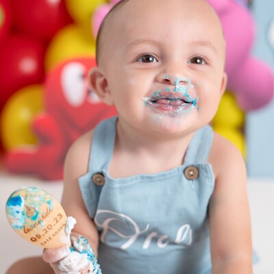 First Birthday Cake Smash Spoon First Birthday Photo Prop Personalized ...