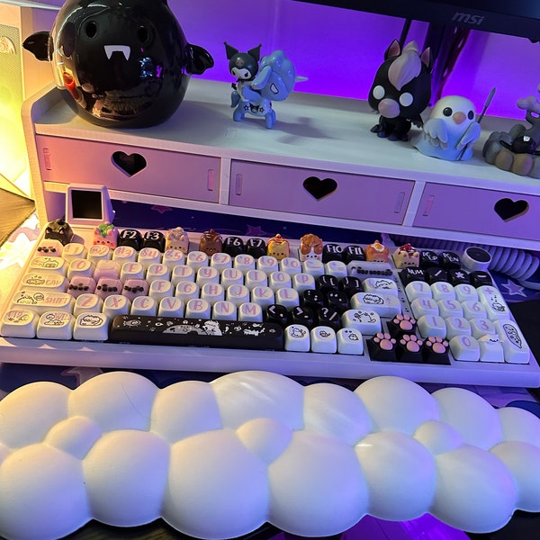 Pink Mochi Cat Keycap - Artisan Key Cap - Cute Keycap - Kawaii Keycaps ...