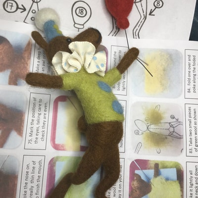 Felt and Dandy Dancing Bear Needle Felting Kit - Etsy