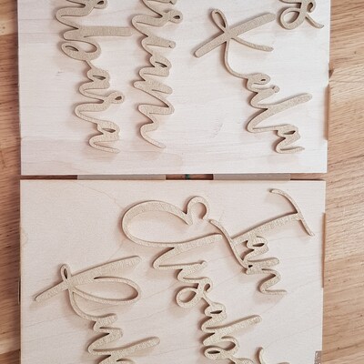 Laser Cut Custom Wedding Place Name/custom Wooden Wedding Signs/wooden ...