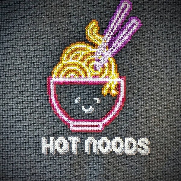 Neon Ramen - Neon Sign Cross Stitch Pattern Pdf for Beginners - Etsy
