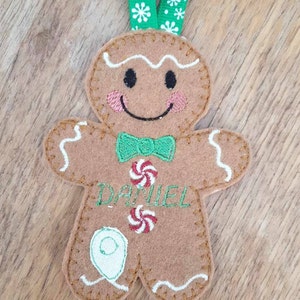 Gingerbread People Fishing Plus Trout Decoration. - Etsy