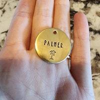 Simple Custom Hand Stamped Dog Tag, Dog Tags for Dogs, Pet Id Tag ...