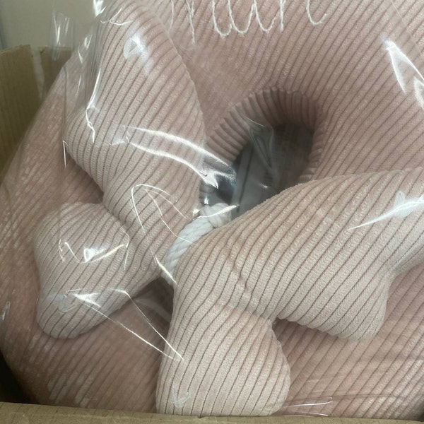 Cursive Name Velvet Pillow (zoe) , Educational Toy, Initial Cushion ...