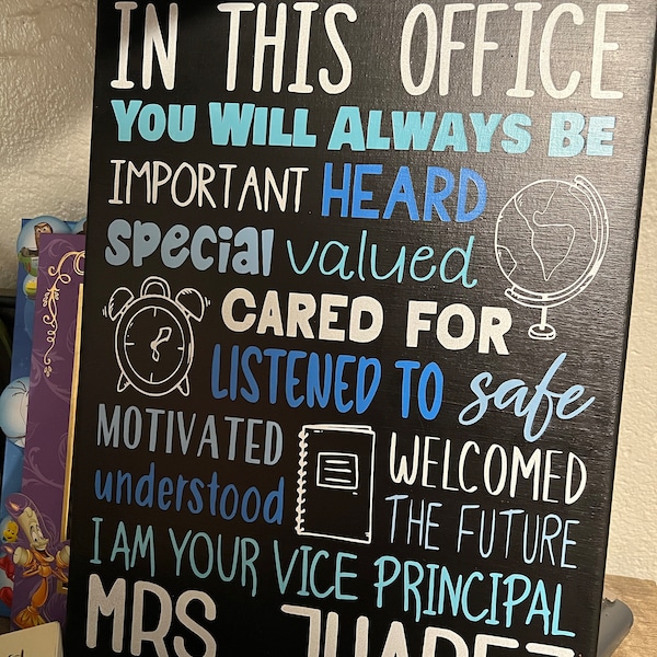 Assistant Principal Office Decor, in This Office You Are, Painted ...