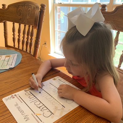 Dry Erase Learn to Write My Name Practice Sheets, Train Theme - Etsy