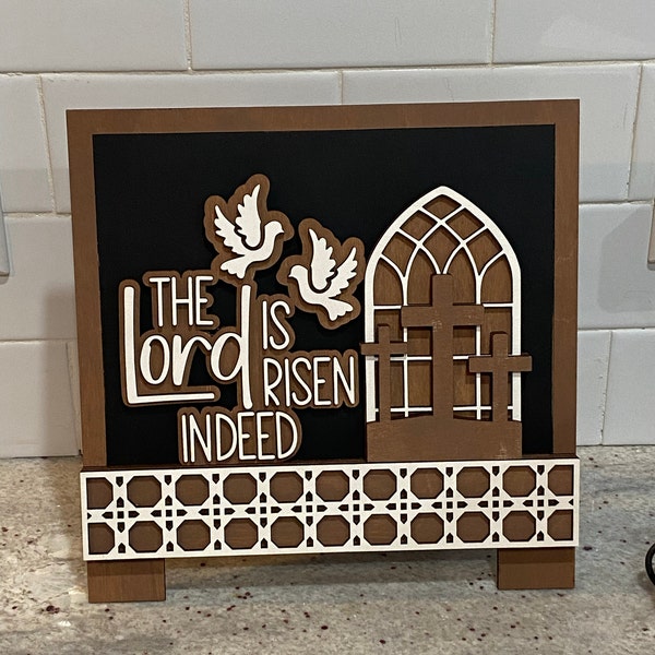 Add-on Insert for 10.50" Interchangeable Door Hanger/interior Sign, the Lord is Risen Indeed ...