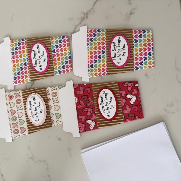 Teacher Valentine's Day Gift Card Holder, Coffee Cup Gift Card Holder ...