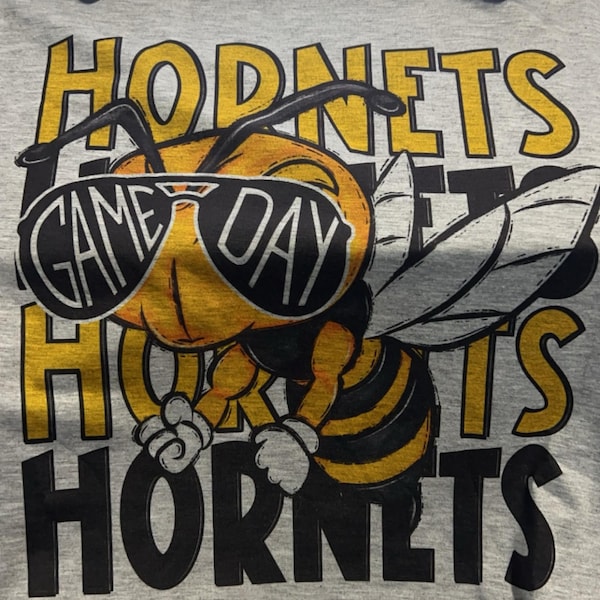 Hornets Shirts, School Spirit Shirts, Team Sports Shirt, Hornets Mascot, Game Day Shirt, Hornet ...