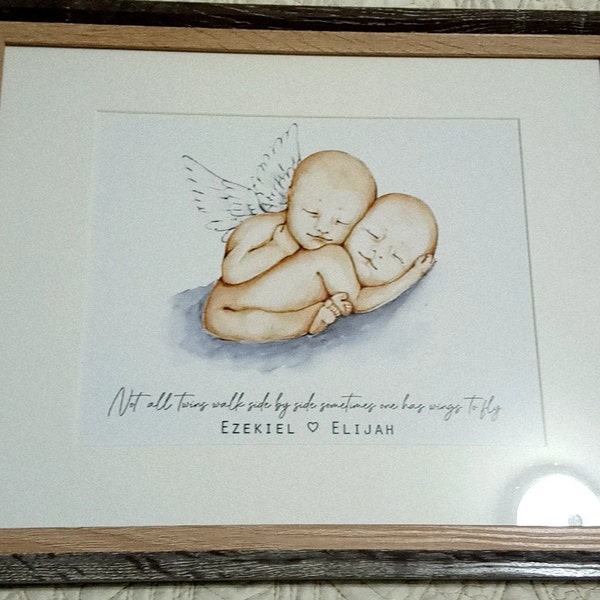 Angel Baby Loss Keepsake Gift for Mom Family Twins Newborn Stillbirth ...