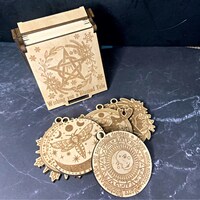 Wooden Yule Tree Ornament SVG Set of 7 Pcs With Box Svg Winter - Etsy UK