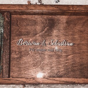 Wood Photo Box for Photo 4x6 & USB Box Holder 4x6 Proof Box USB Stick 3 ...