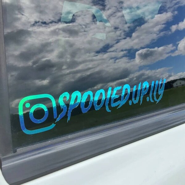 Custom Instagram Name Vinyl Decal - Waterproof Holographic IG Decal - Etsy