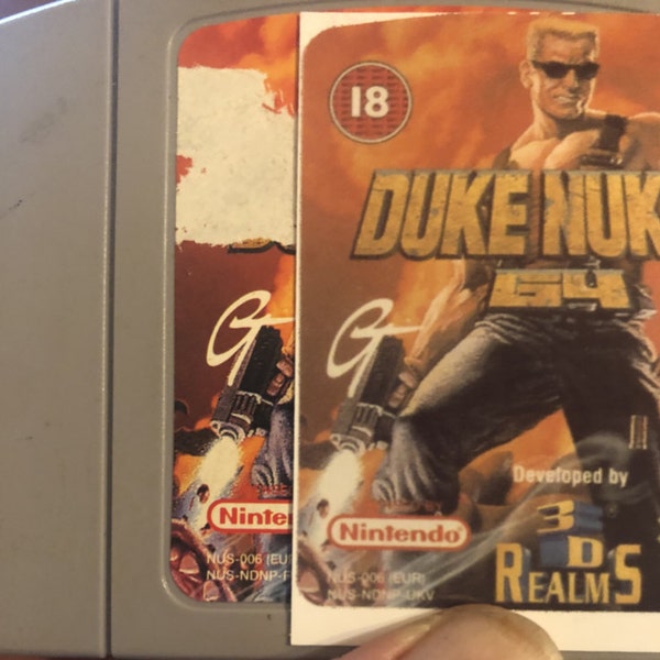 Nintendo 64 N64 Game Cartridge Spine Label - Etsy